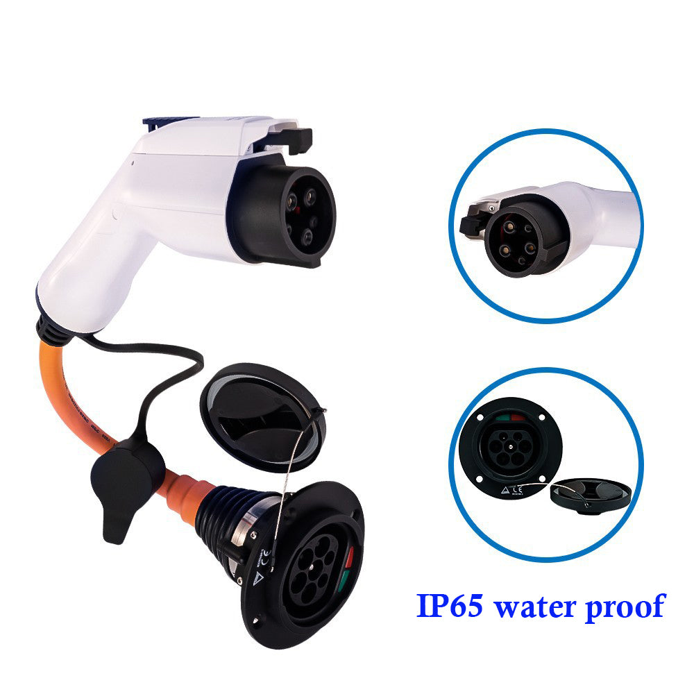 Noeifevo 32A Typ 2 Steckdose auf Typ 1 Stecker für Elektrofahrzeug-Lad ...